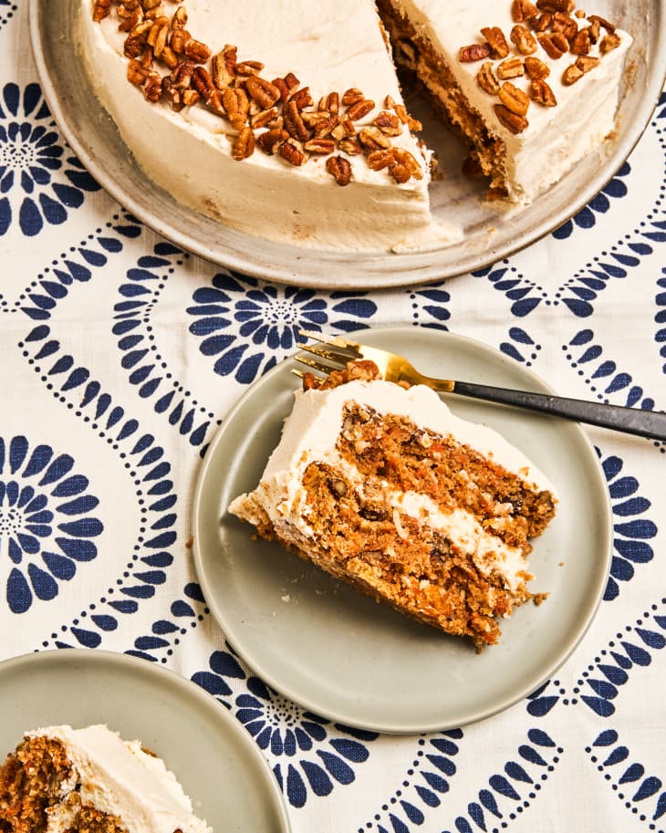 Vegan Carrot Cake Recipe With Vegan Cream Cheese Frosting The Kitchn